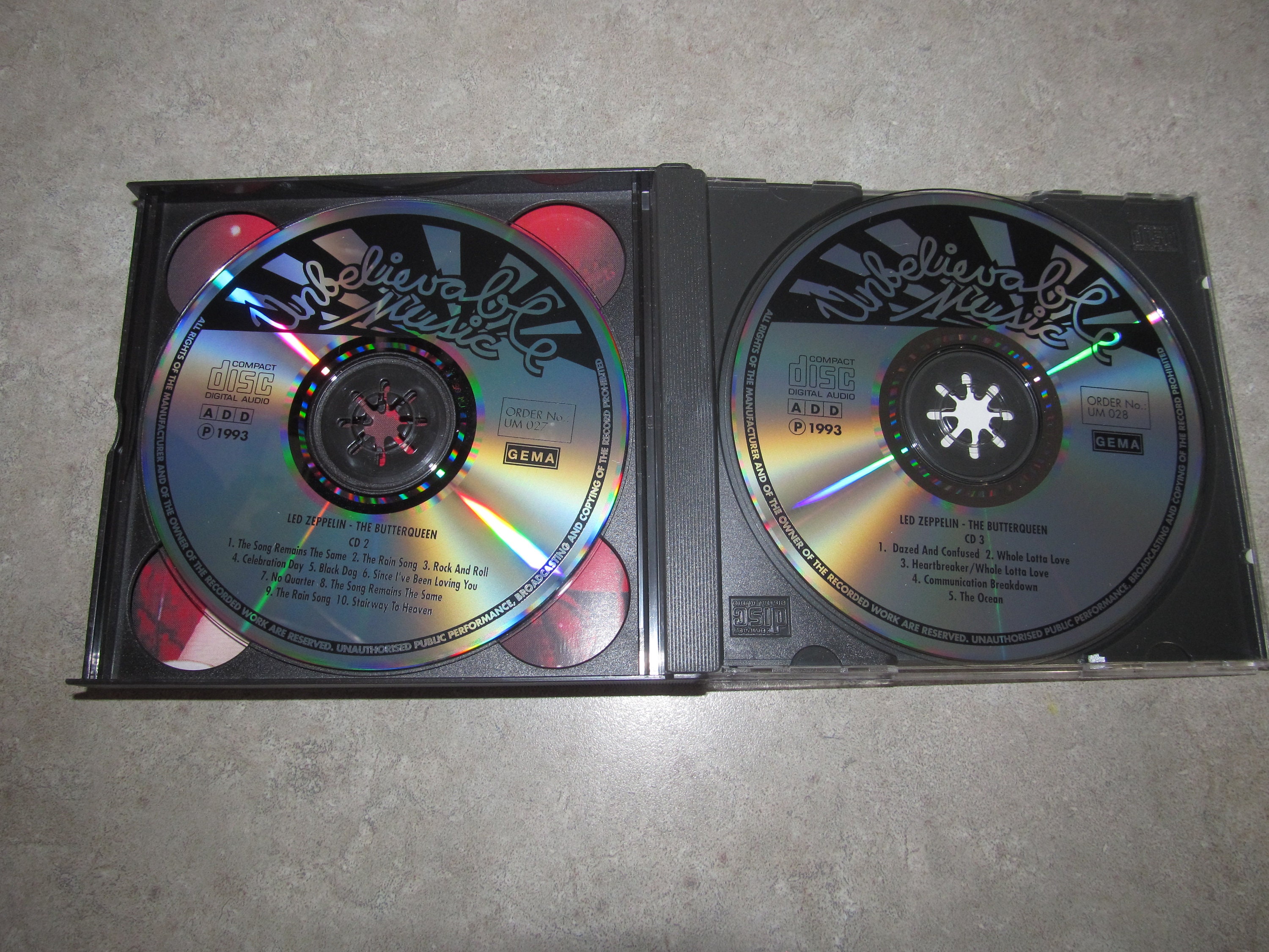 Led Zeppelin Very Rare 3 CD Set the Butterqueen Live in Texas, New York ...