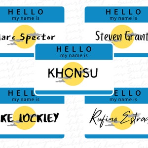 Moon Knight Name Tags Marc Spector, Steven Grant, Jake Lockley, Khonsu ...