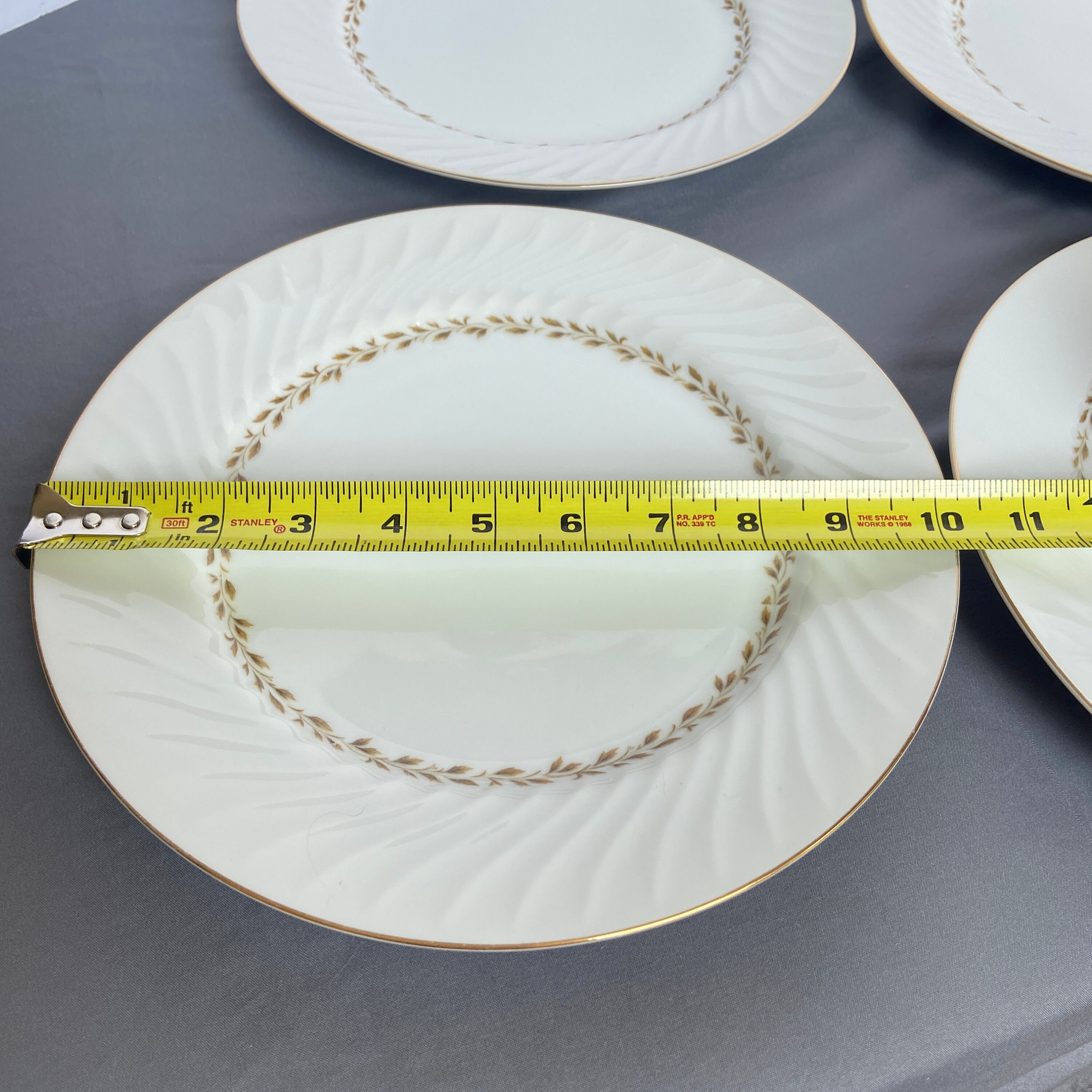 Grantcrest Vintage Golden Swirl Fine China Dinner Plate 9 Vintage - Etsy