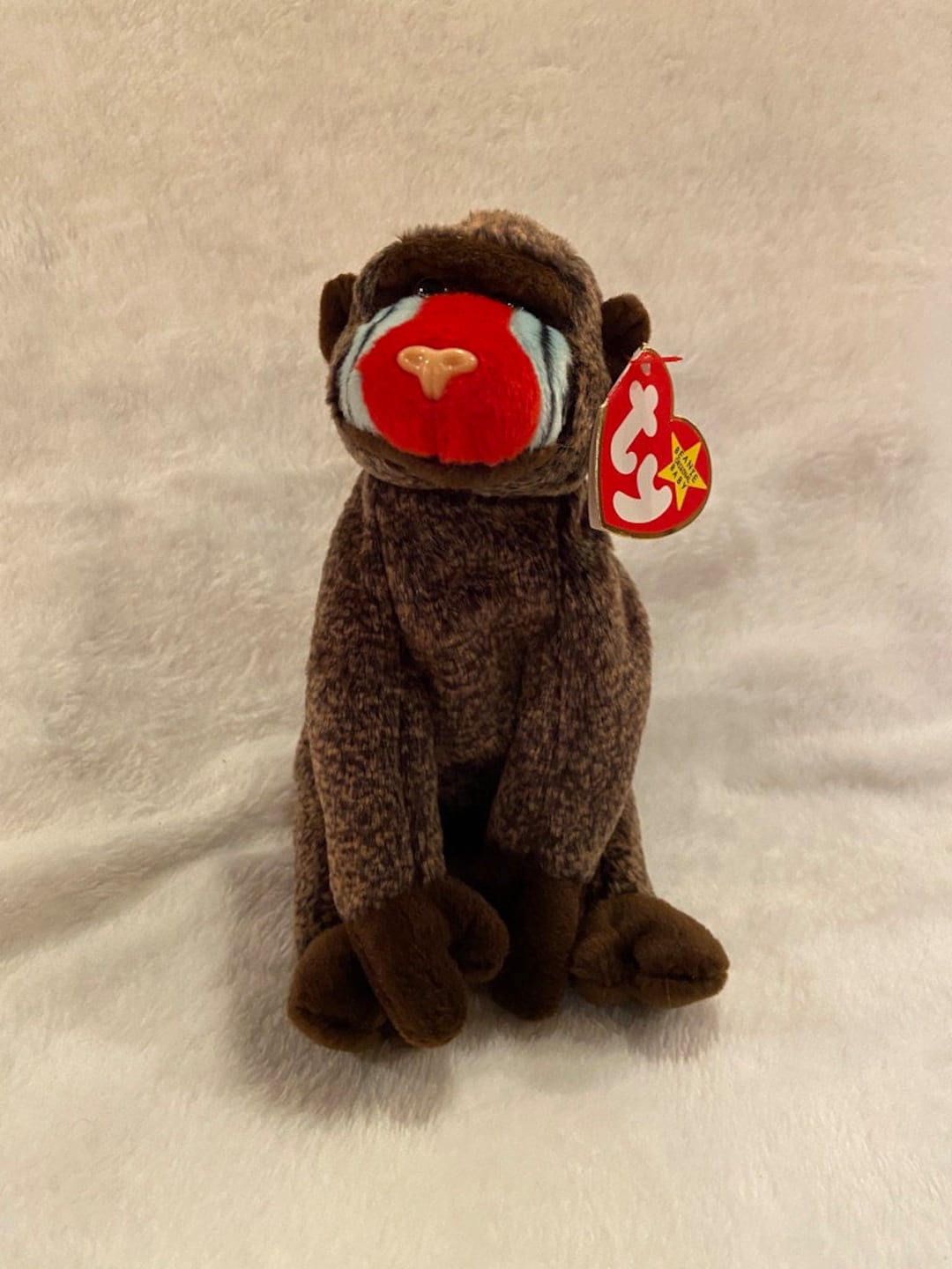 Cheeks the Mandrill - TY Beanie Babies - Birthdate 18 May 1999 - Etsy