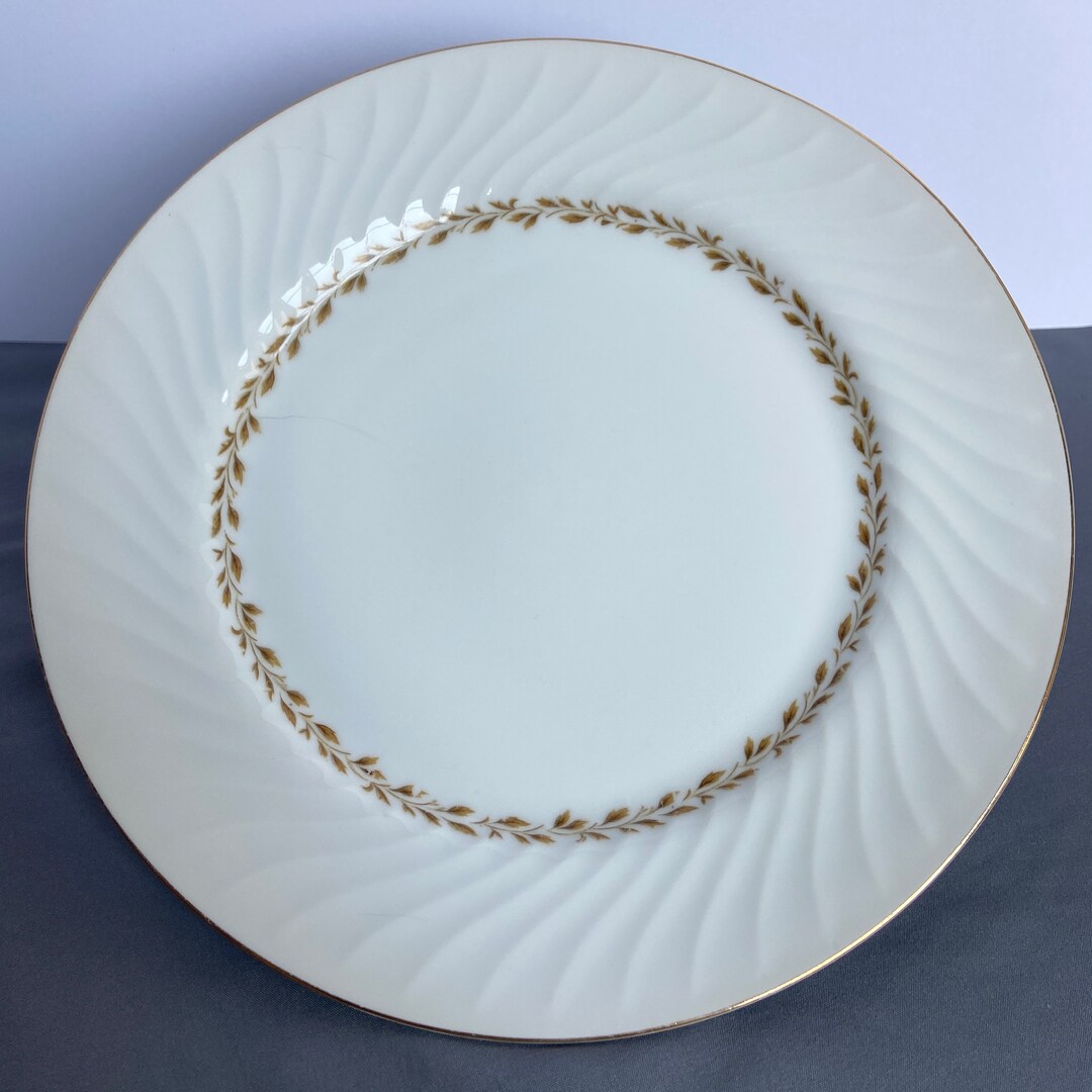 Grantcrest Vintage Golden Swirl Fine China Dinner Plate 9 Vintage - Etsy