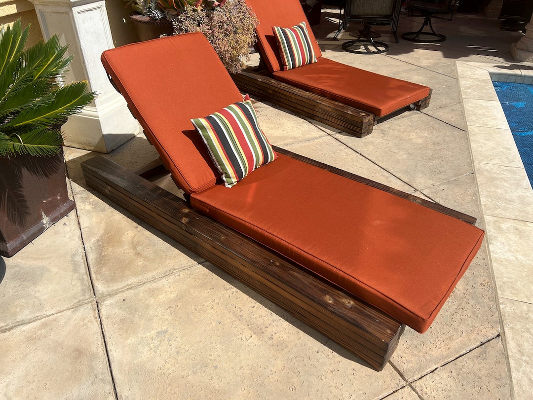 Rustic Wood Pool Adjustable Lounge Chair - Etsy
