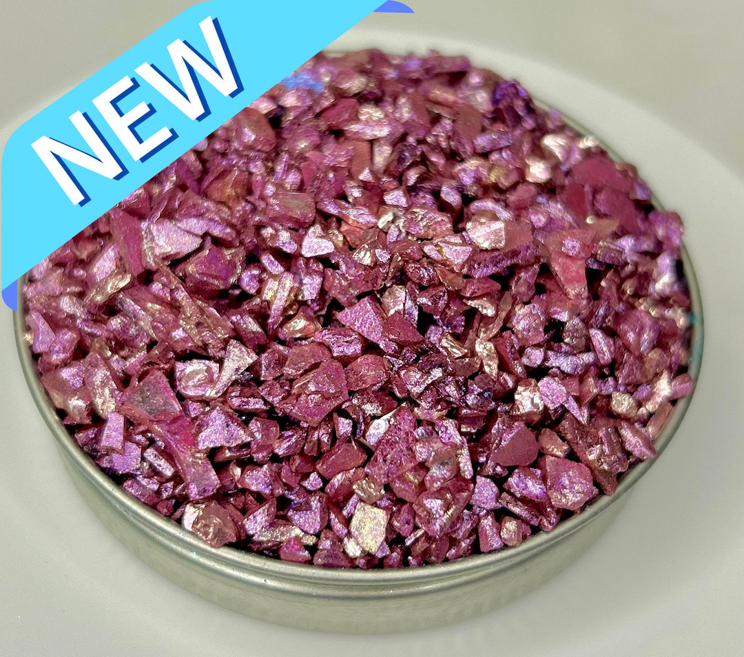 Color Shift Broken Glass Crushed Opal Glass Faux Dichroic Glass Iridescent Crushed Glass