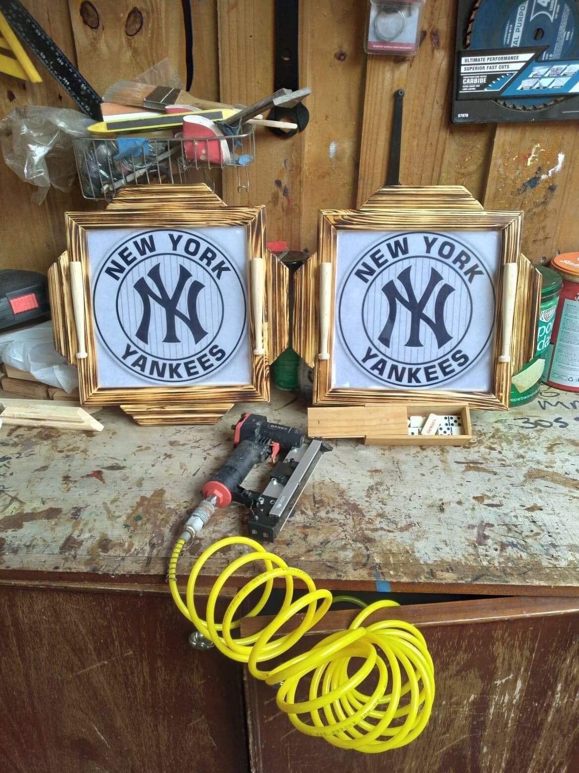 New York Yankees Mini Domino Table with Dominoes - Etsy