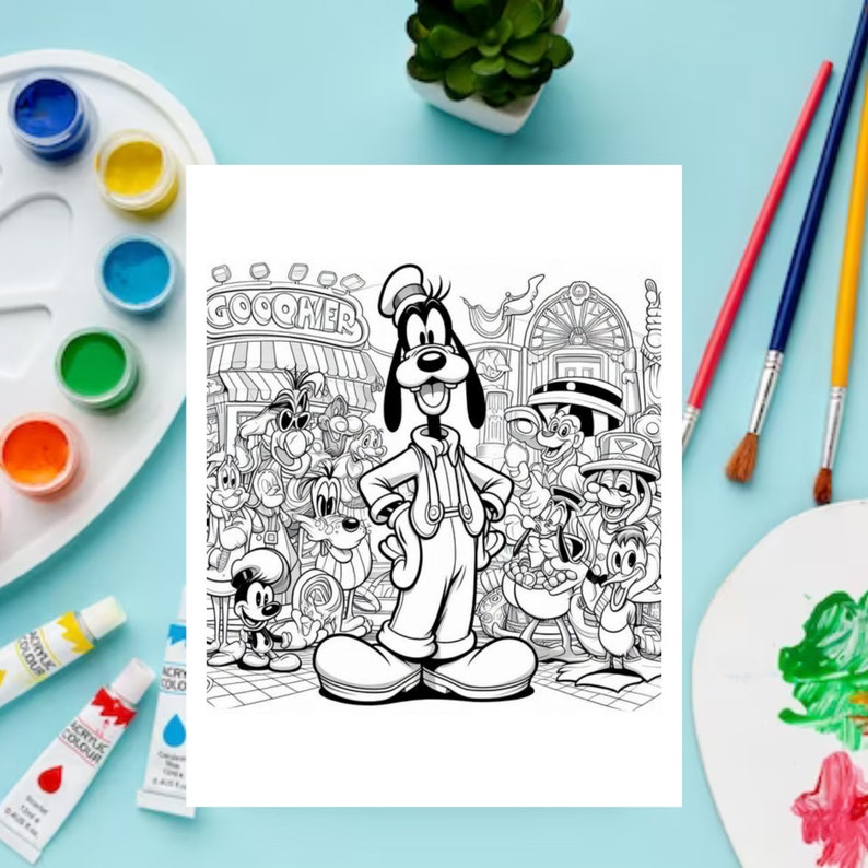 Goof Troop Coloring Book Printable Cartoon Activity Pages for Kids ...
