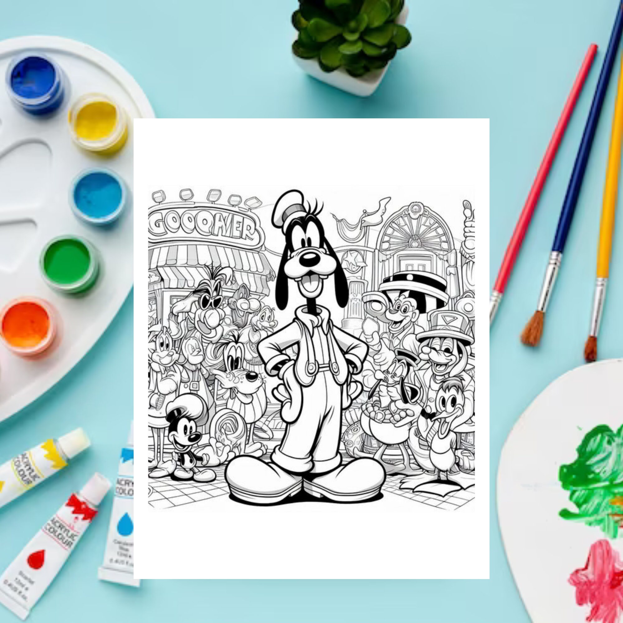 Goof Troop Coloring Book Printable Cartoon Activity Pages for Kids ...
