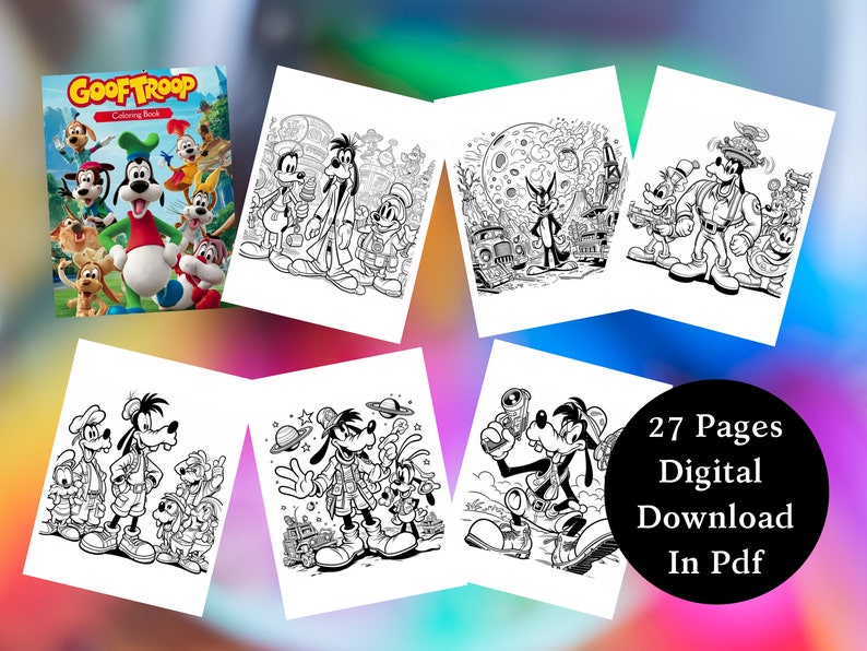 Goof Troop Coloring Book - Printable Cartoon Activity Pages for Kids ...