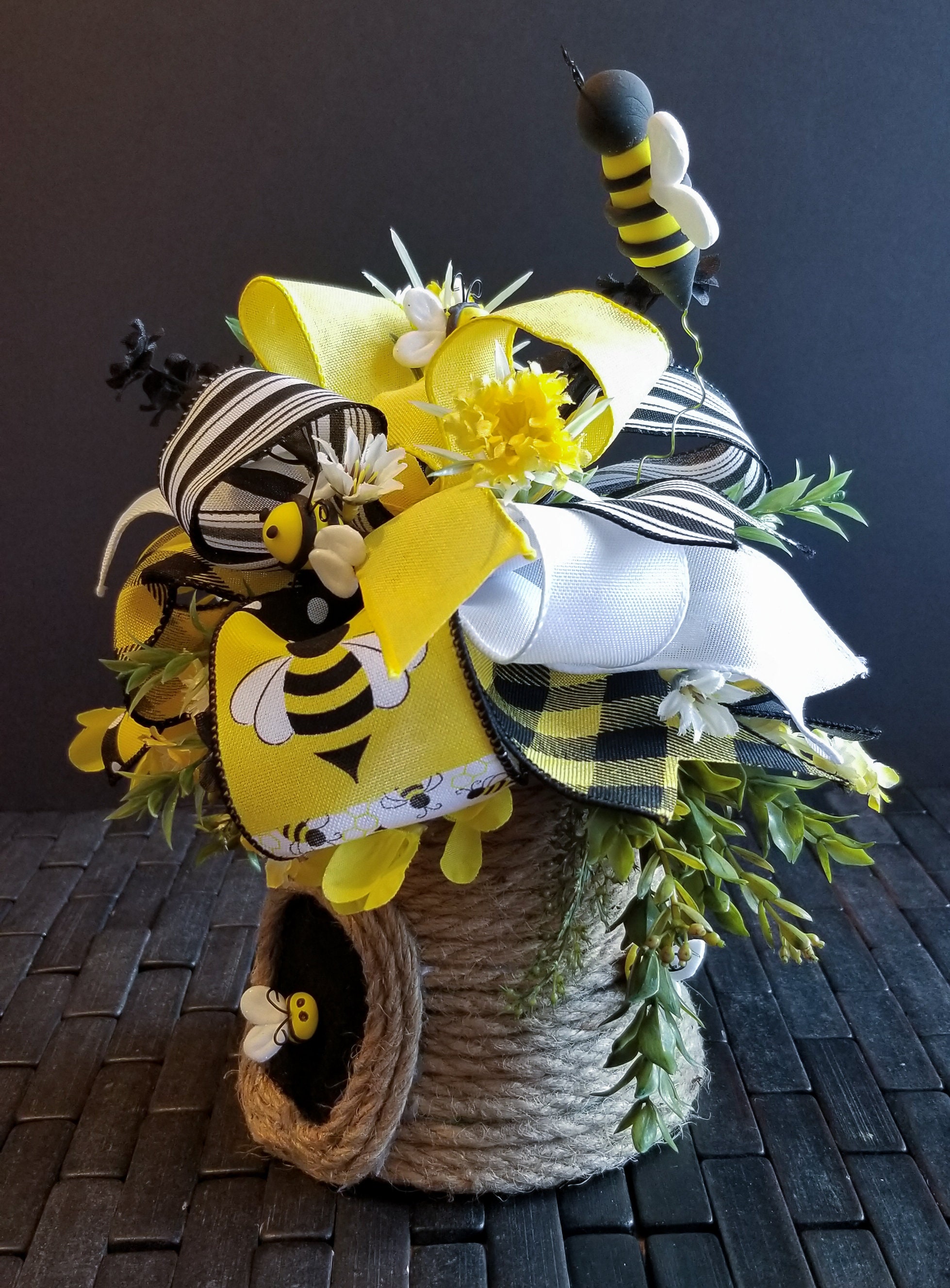 Decorative Bee Hive Buzzing With Handmade Bees and a Beautiful Bee ...