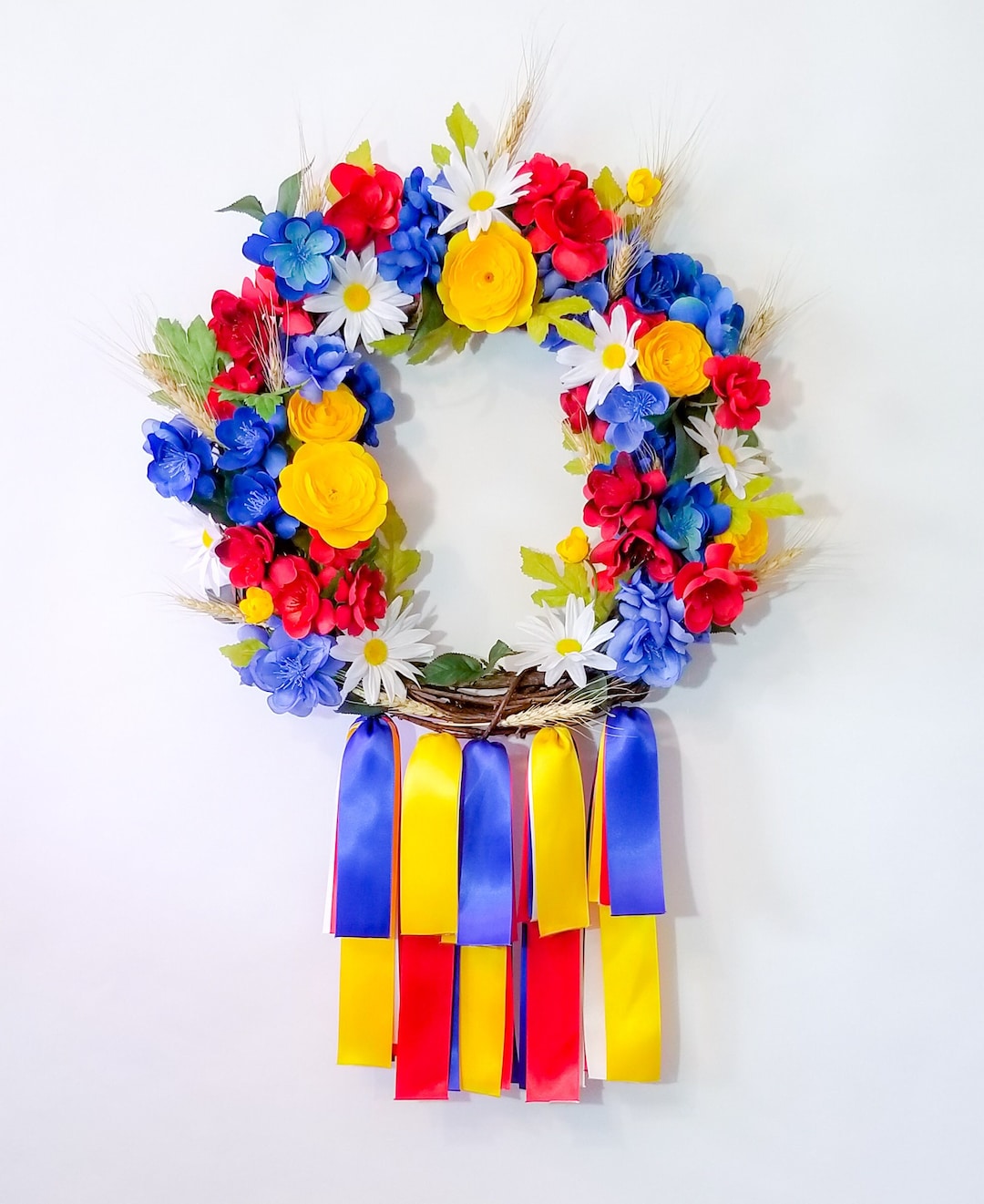 Glory to Ukraine, Ukrainian Wreaths, Blue and Yellow, Headdress, Floral ...