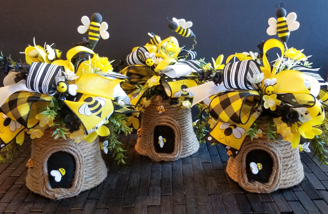 Decorative Bee Hive Buzzing With Handmade Bees and a Beautiful Bee ...