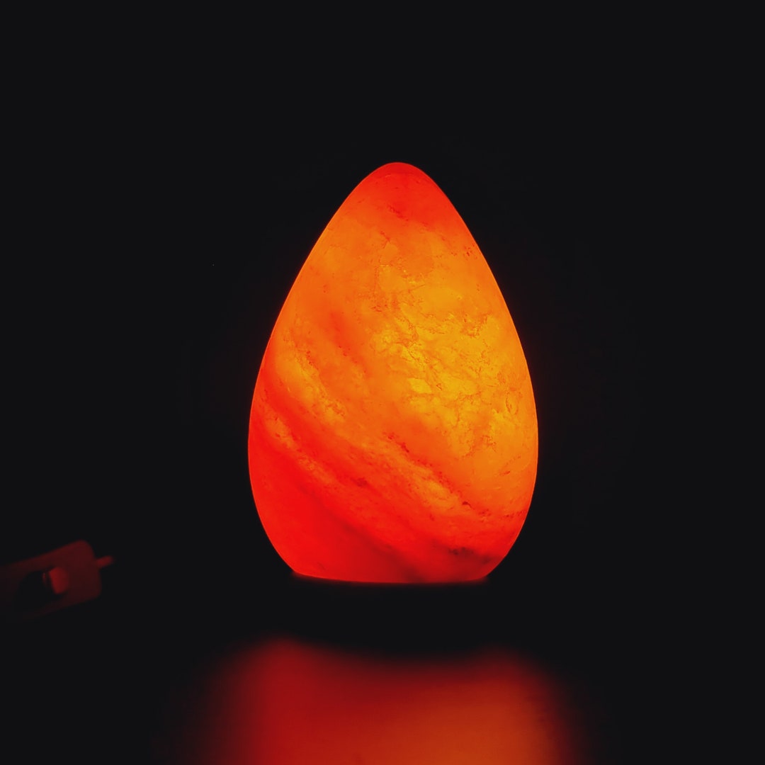 Himalayan Crystal Salt Lamp Oval Healing Ionizing Pink - Etsy