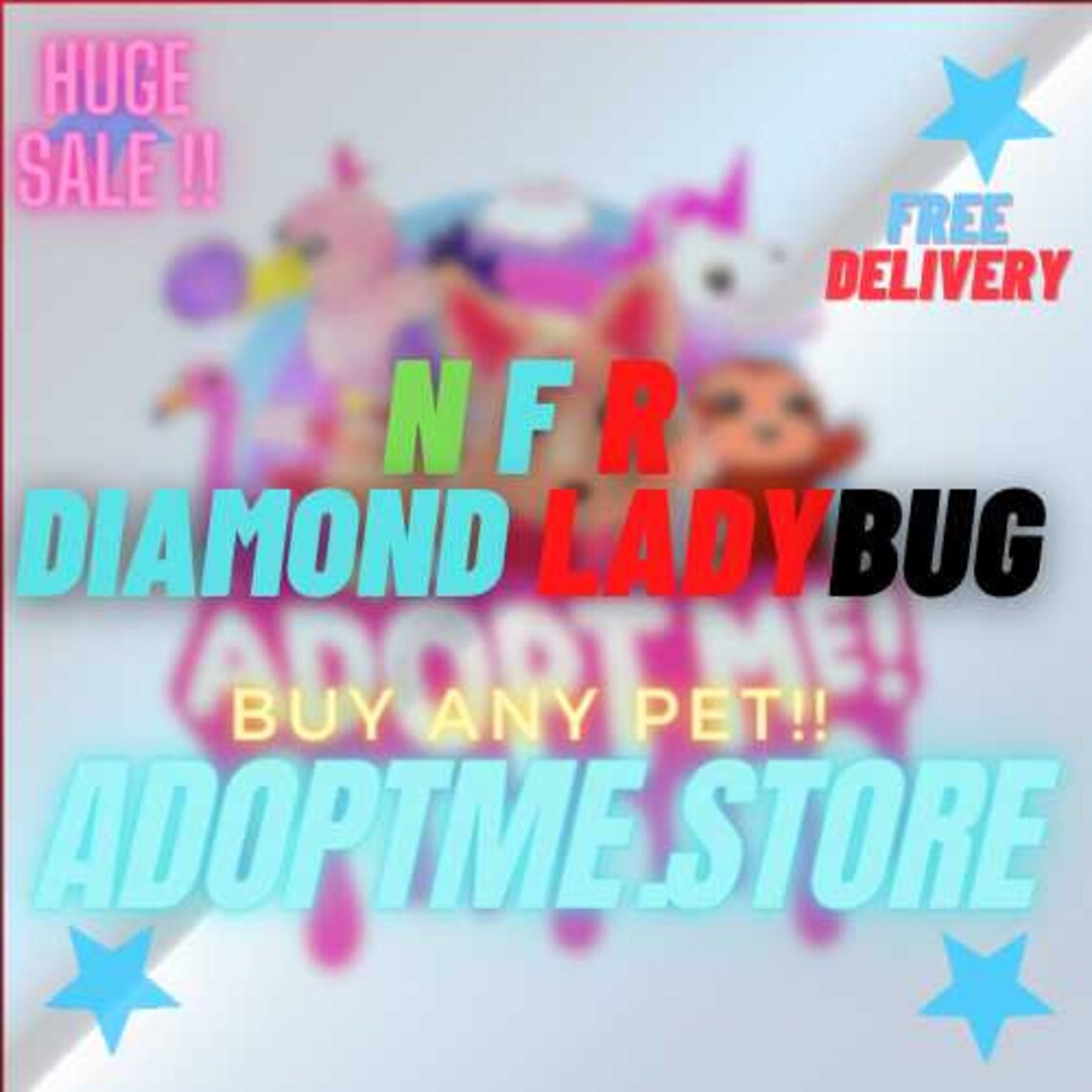 Roblox Adopt Me NFR Diamond Ladybug Neon | Etsy