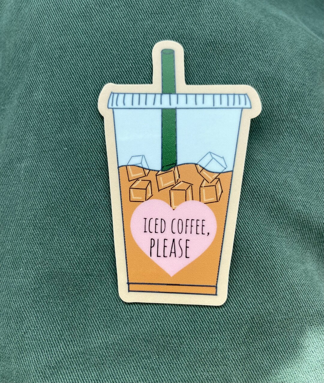 Iced Coffee, Please Sticker - Etsy