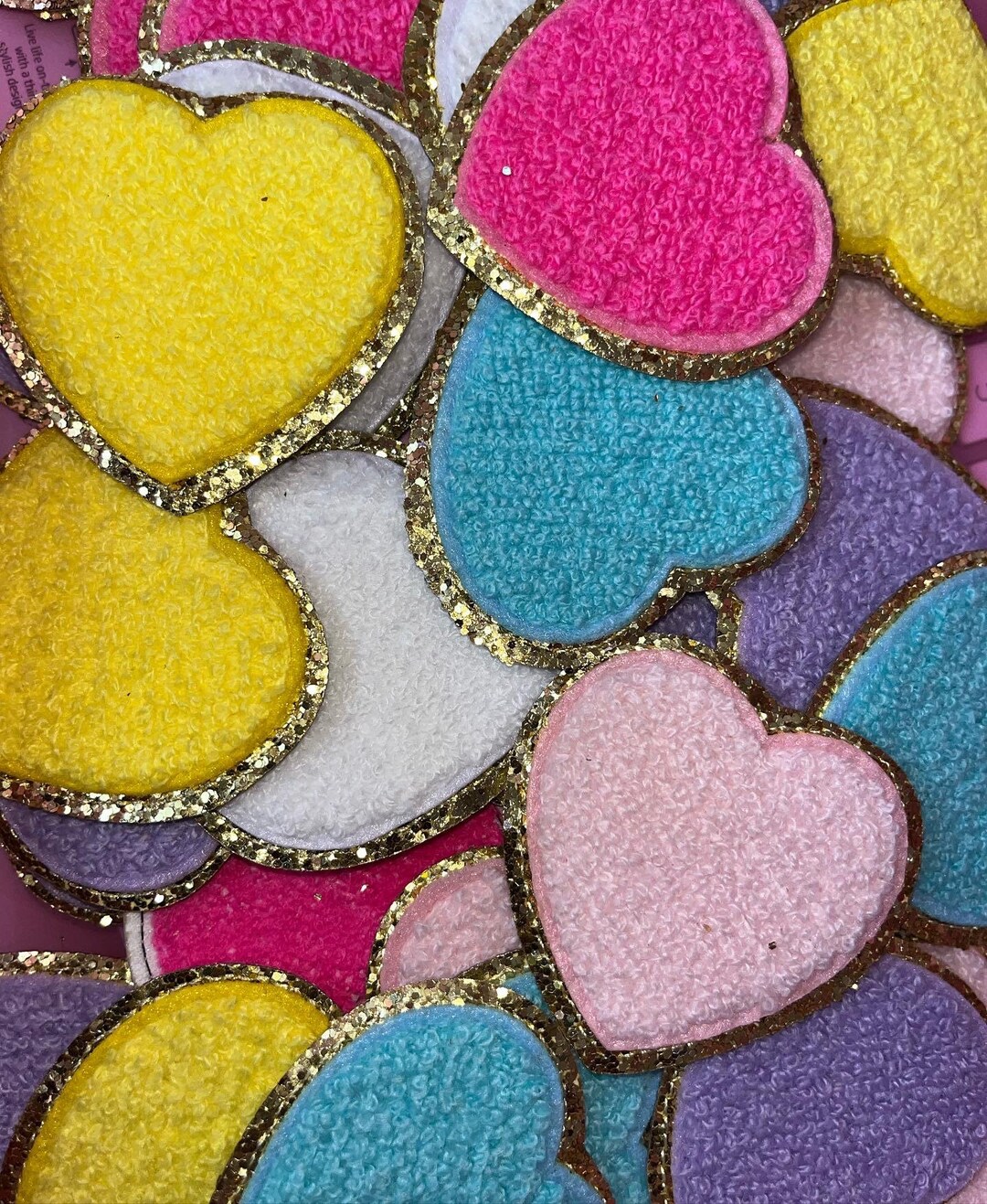 Adhesive Heart Chenille Patch - Etsy