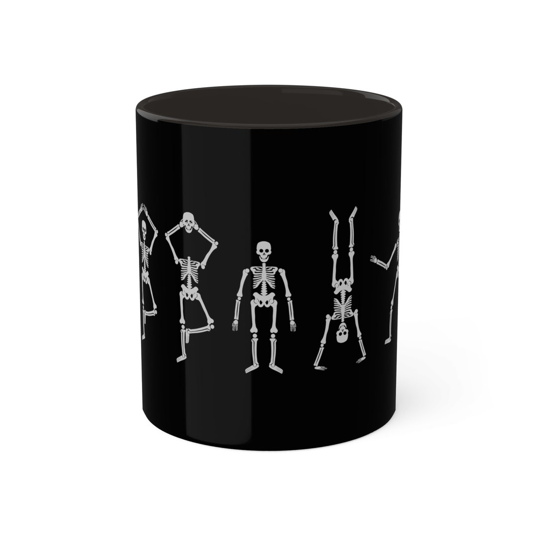 Skeletons Mug, Cute Mug, Skeleton, Black and White Mug, 11oz - Etsy
