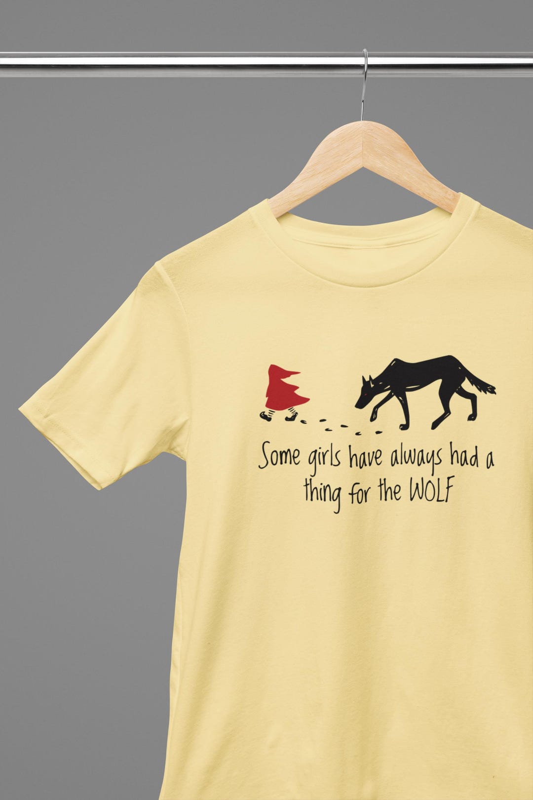 Wolf Shirt, Little Red Shirt, Wolf Lover Shirt, Unisex Garment-dyed T ...