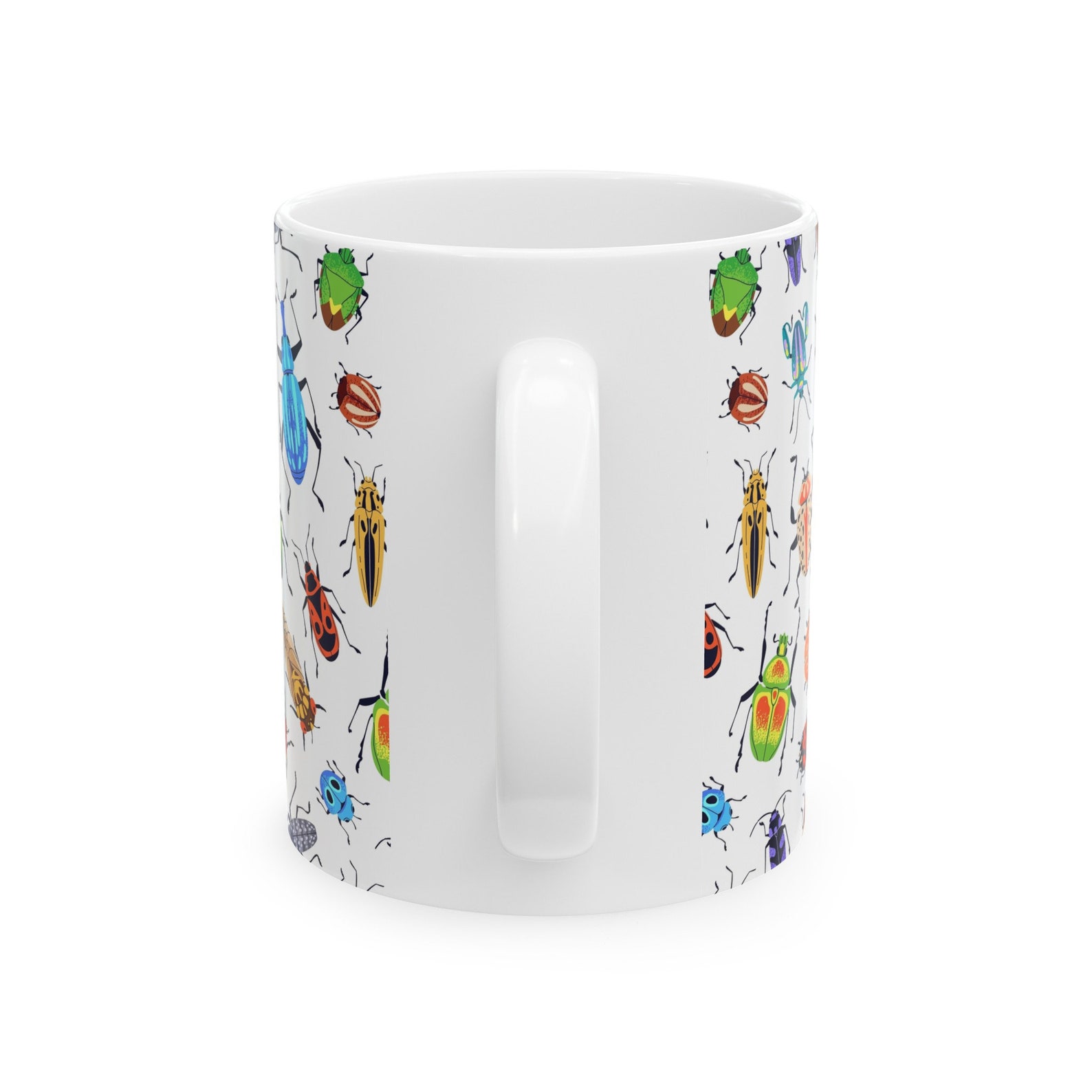 Colorful Bugs Mug, Bugs Mug, Cute Mug, Beetles Mug, Coffee Mug, Ceramic ...