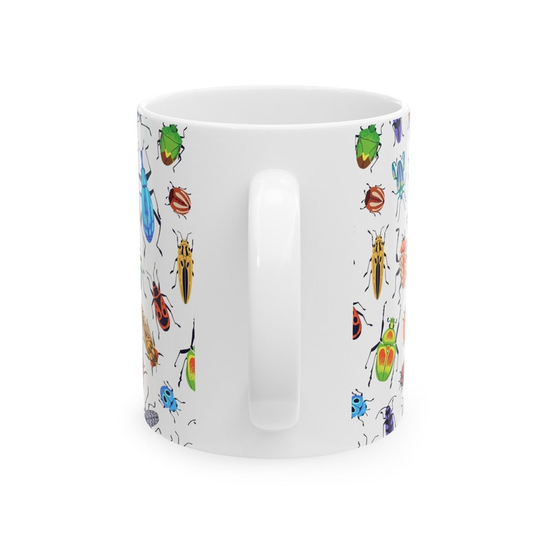 Colorful Bugs Mug, Bugs Mug, Cute Mug, Beetles Mug, Coffee Mug, Ceramic ...