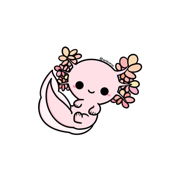 Axel the Axolotl Sticker - Etsy