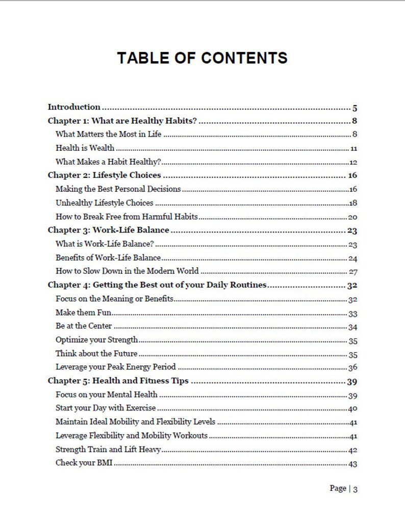 Healthy Habits Ebook | Life-changing Blueprint | Discover the Keys to a ...