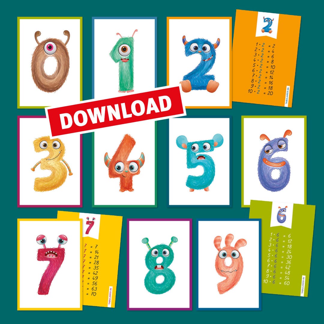DOWNLOAD: 1x1 Postcards, Math, Learning the Multiplication Tables ...
