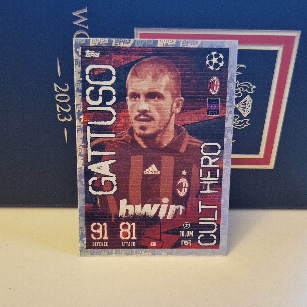 Genaro Gattuso cult Hero Topps Match Attax Soccer - Etsy