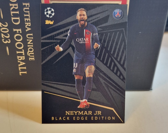 NEYMAR JR Black Edge Edition, Topps Match Attax Soccer 2024. Soccer ...