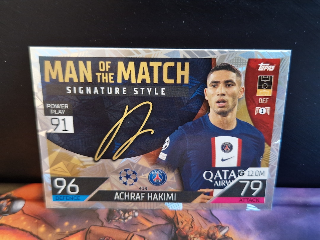 Achraf Hakimi signature Style 434 Match Attax - Etsy UK