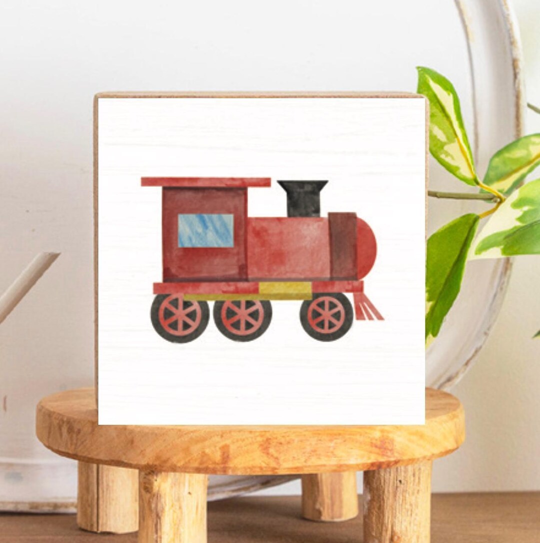 Handcrafted Barn Wood Train Block: Kids' Room Decor - Etsy