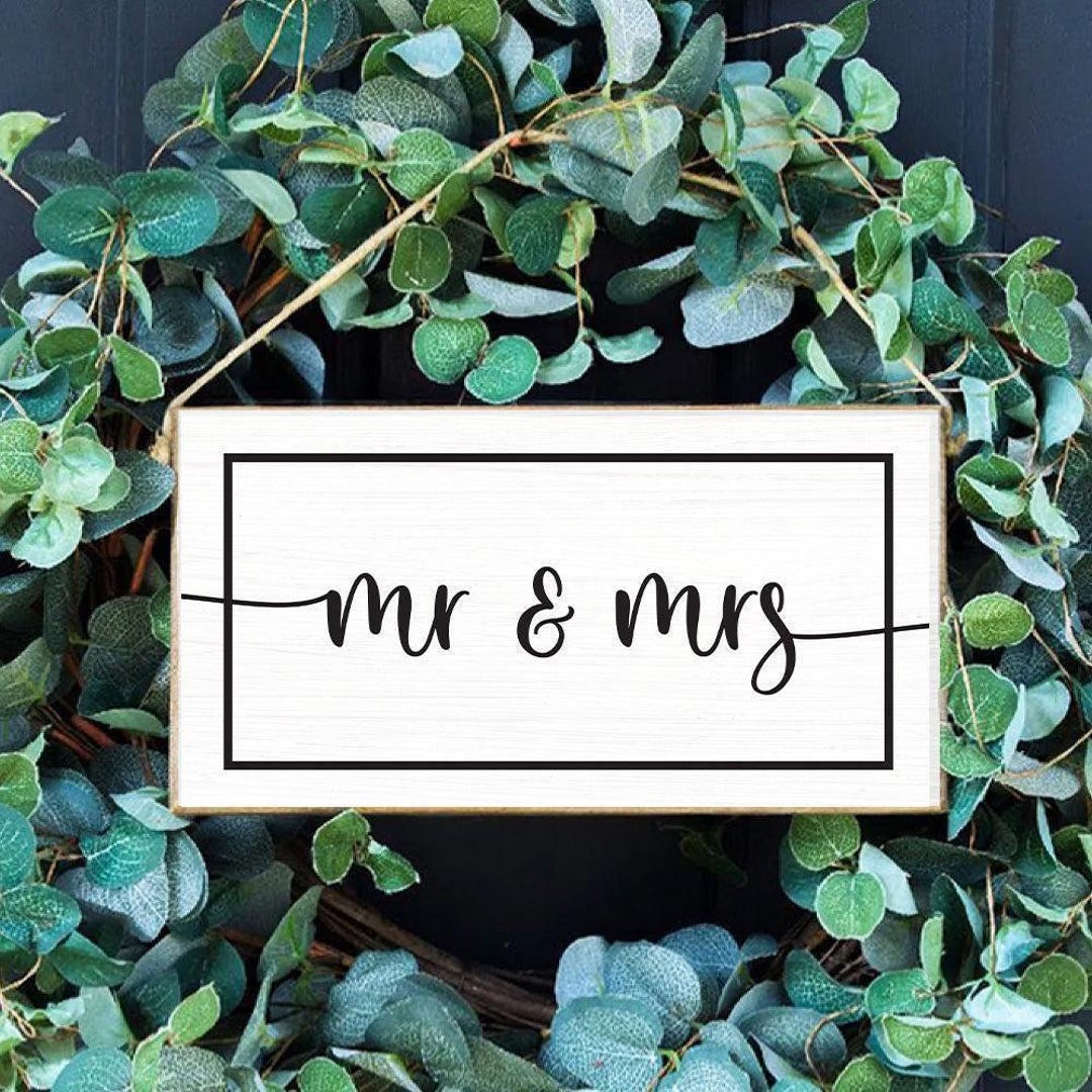 Handcrafted Mr & Mrs Twine Sign: Wedding Decor - Etsy
