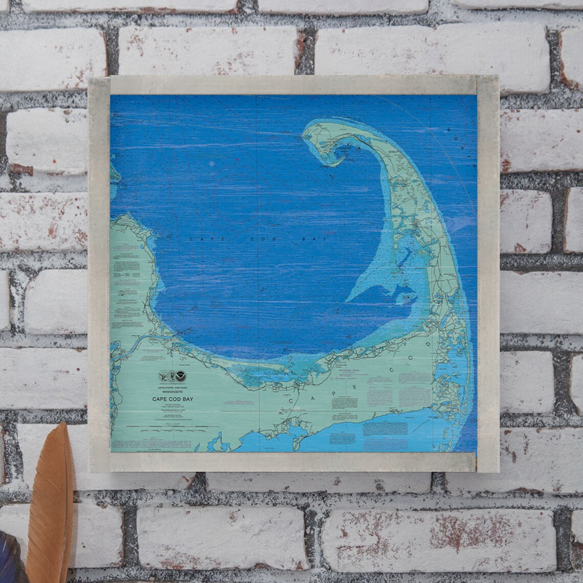 Cape Cod Chart Map 24 X 24 Wall Art - Etsy