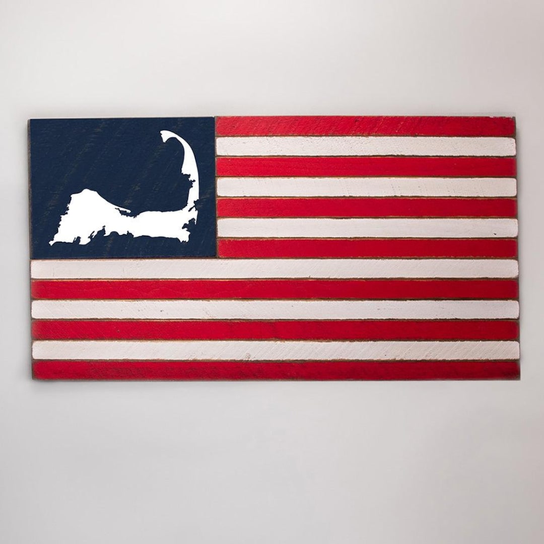 Cape Cod Wooden American Flag - Etsy