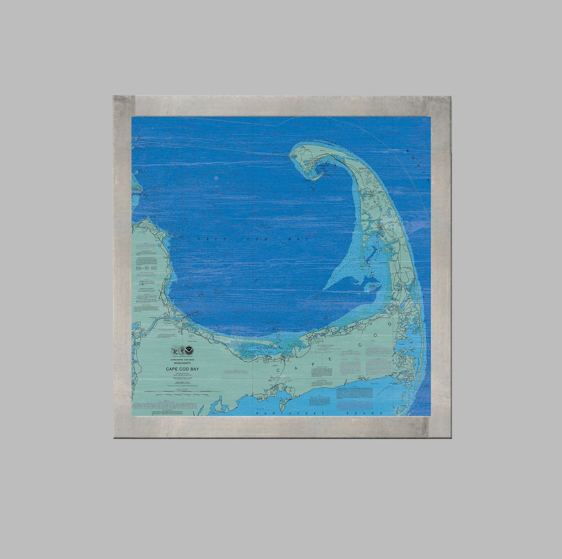 Cape Cod Chart Map 24 X 24 Wall Art - Etsy