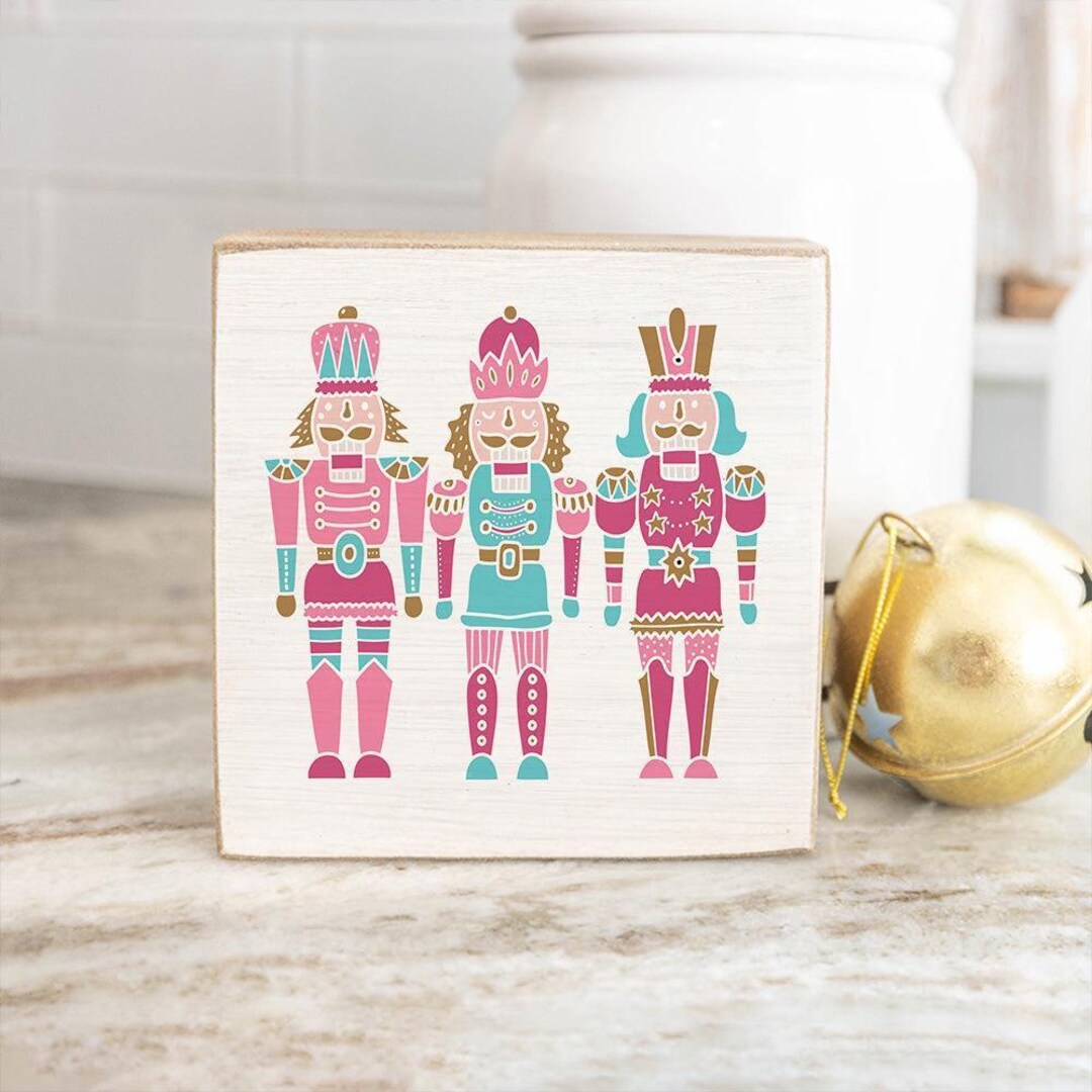 Macaron Nutcracker Wooden Block | Rustic Holiday Decor | Handcrafted ...