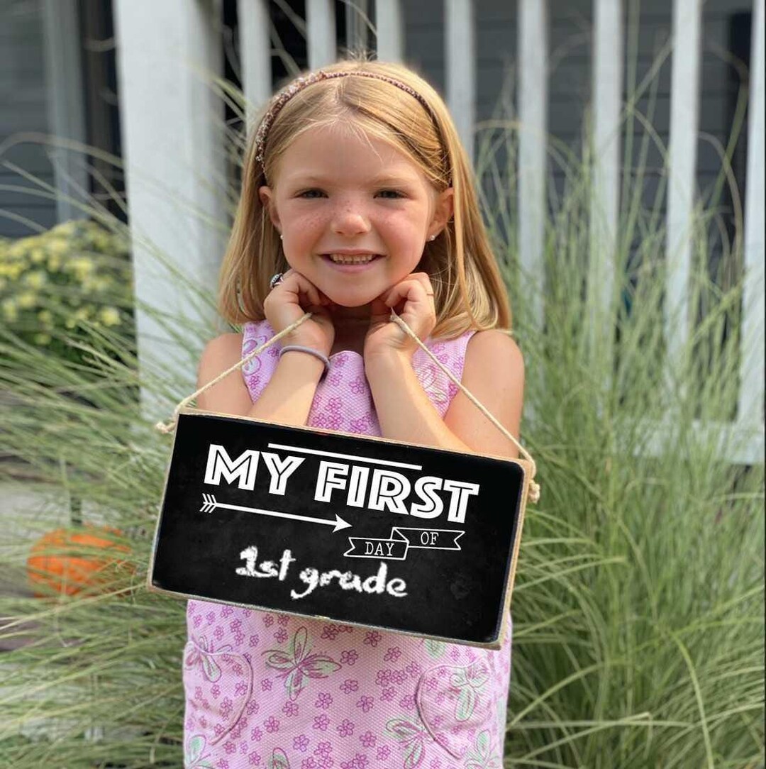 First Day of School Twine Sign: Handcrafted Barn Wood Decor - Etsy