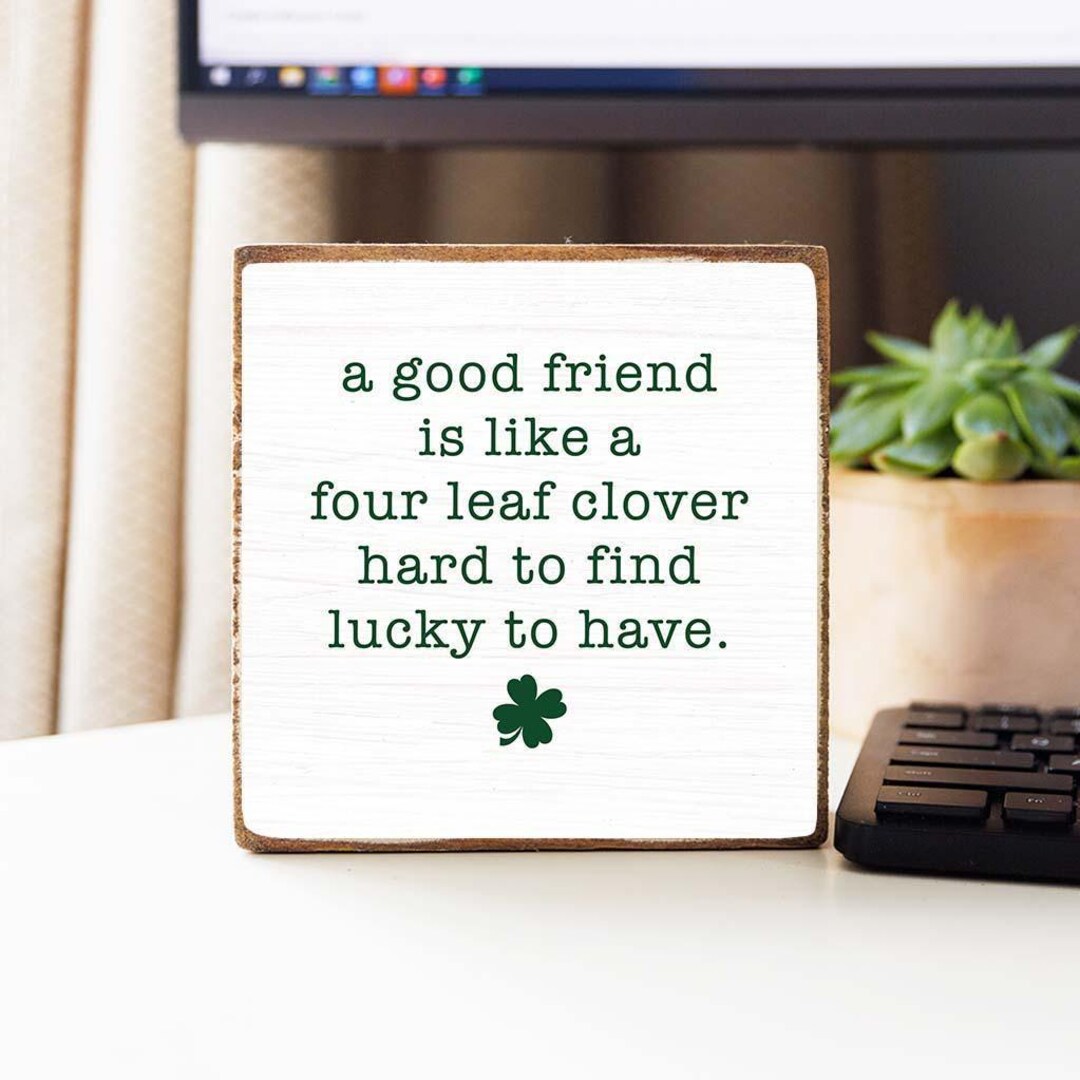 A Good Friend Wooden Block: Decorative Friendship Gift - Etsy