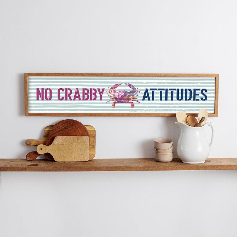 No Crabby Attitudes Sign - Etsy