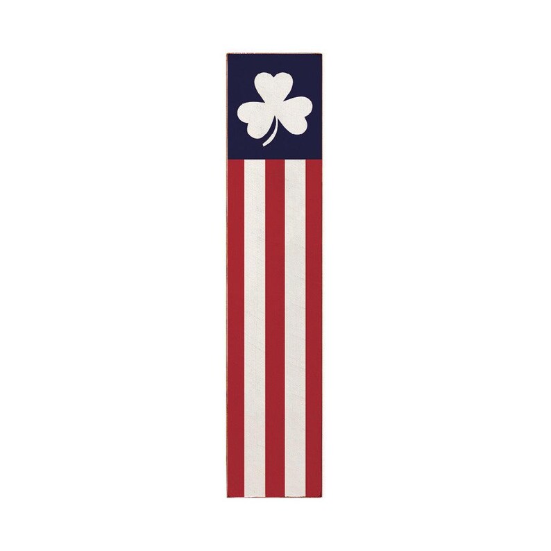 Barnwood Shamrock Flag Porch Leaner | Rustic Home Decor | St. Patrick's ...