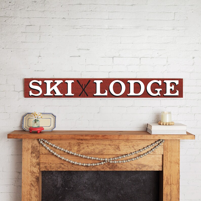 Ski Lodge Barn Wood Sign - Etsy