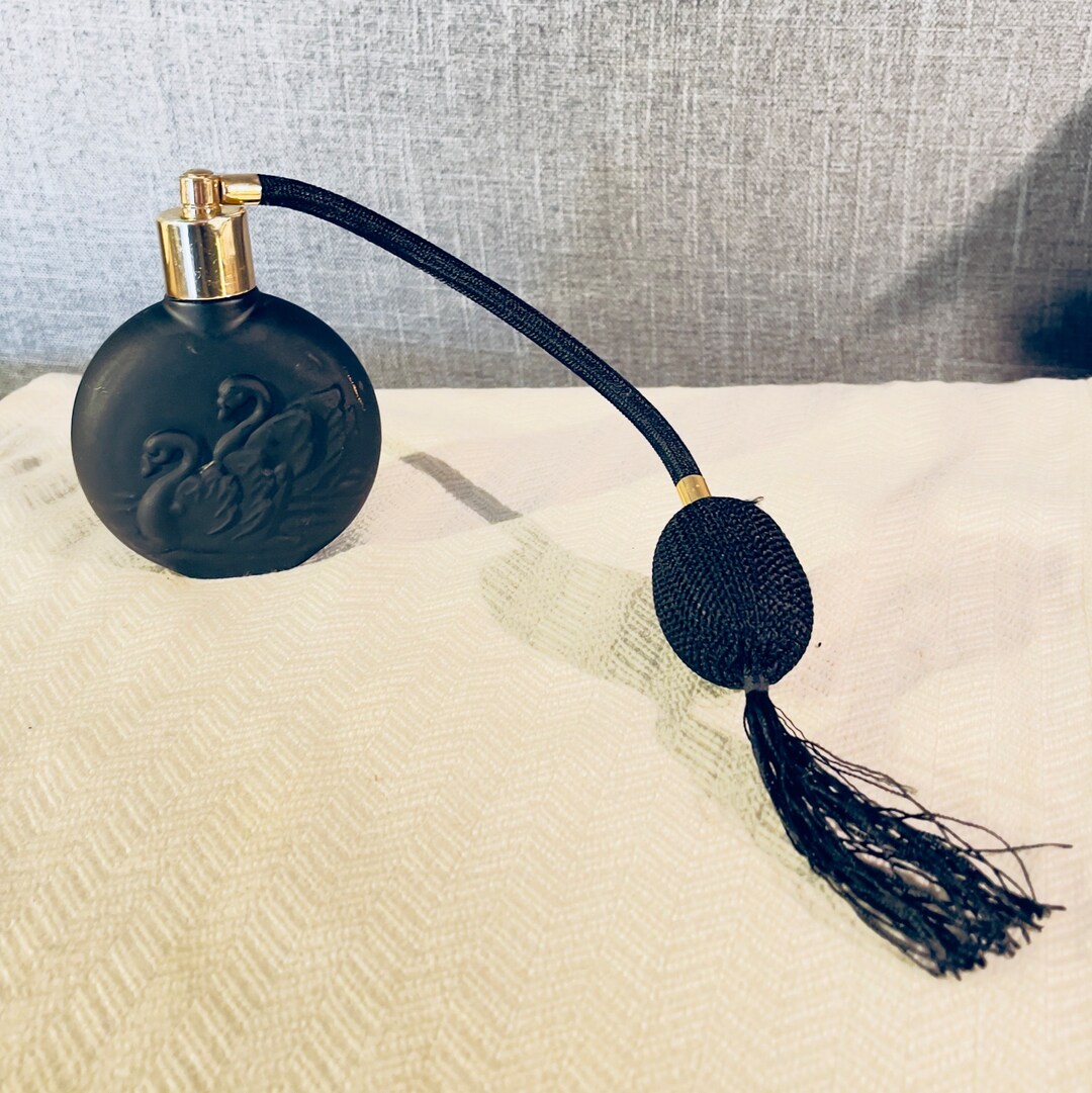 Vintage Black Swan Perfume Bottle With Atomizer - Etsy