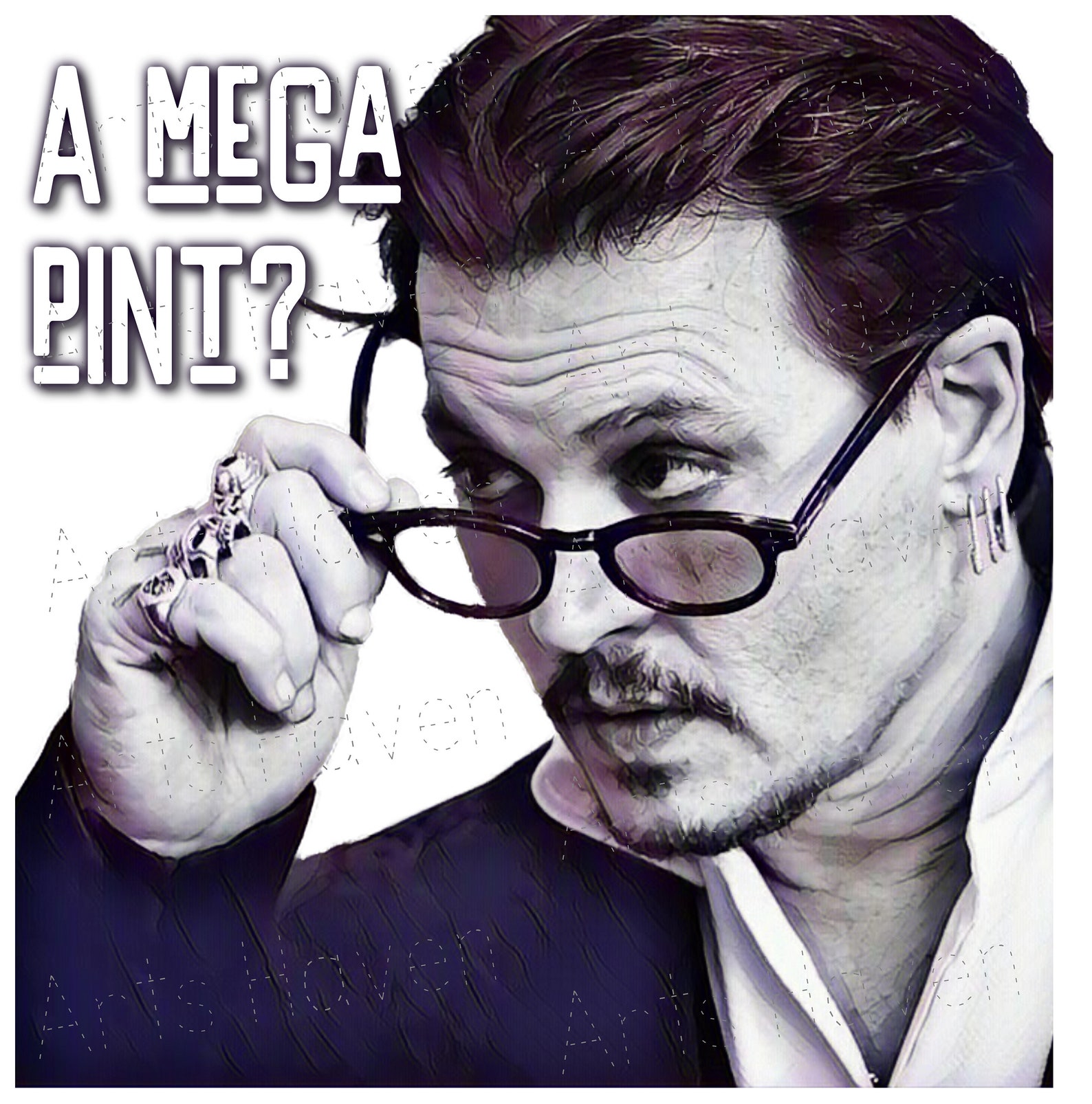 Johnny Depp A Mega Pint 1 Png Digital Download Etsy