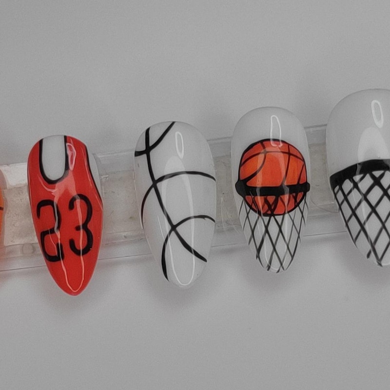 Basketball Nail Art - Etsy