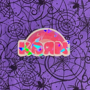 Korn X My Little Pony Inspired Holographic Sticker, Water Bottle ...