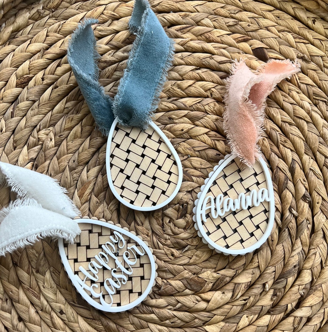 Easter Egg Tag, Basket Weave Tag, Svg, Laser Cut File - Etsy