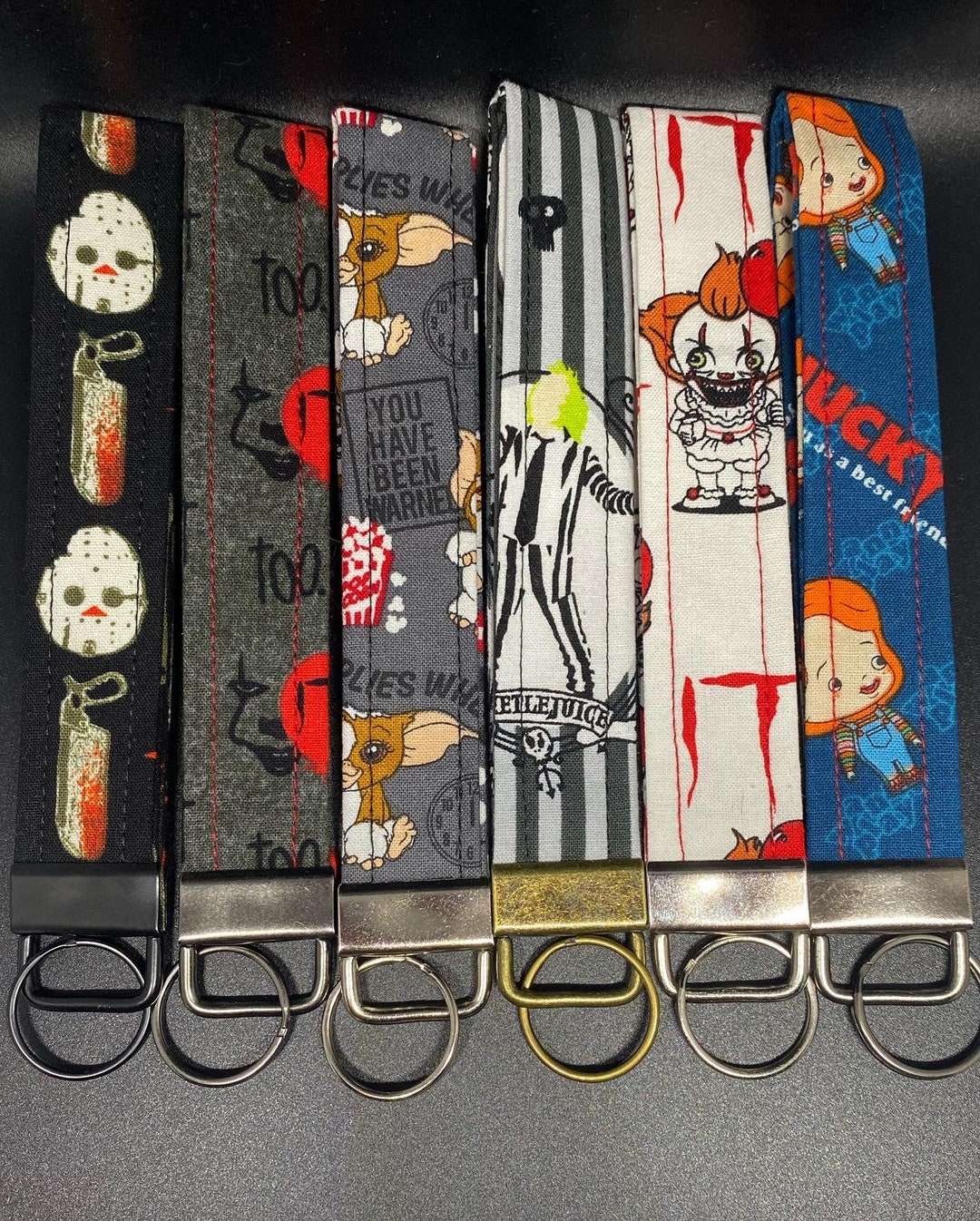 Horror Theme Key Fob/wristlet/key Strap - Etsy