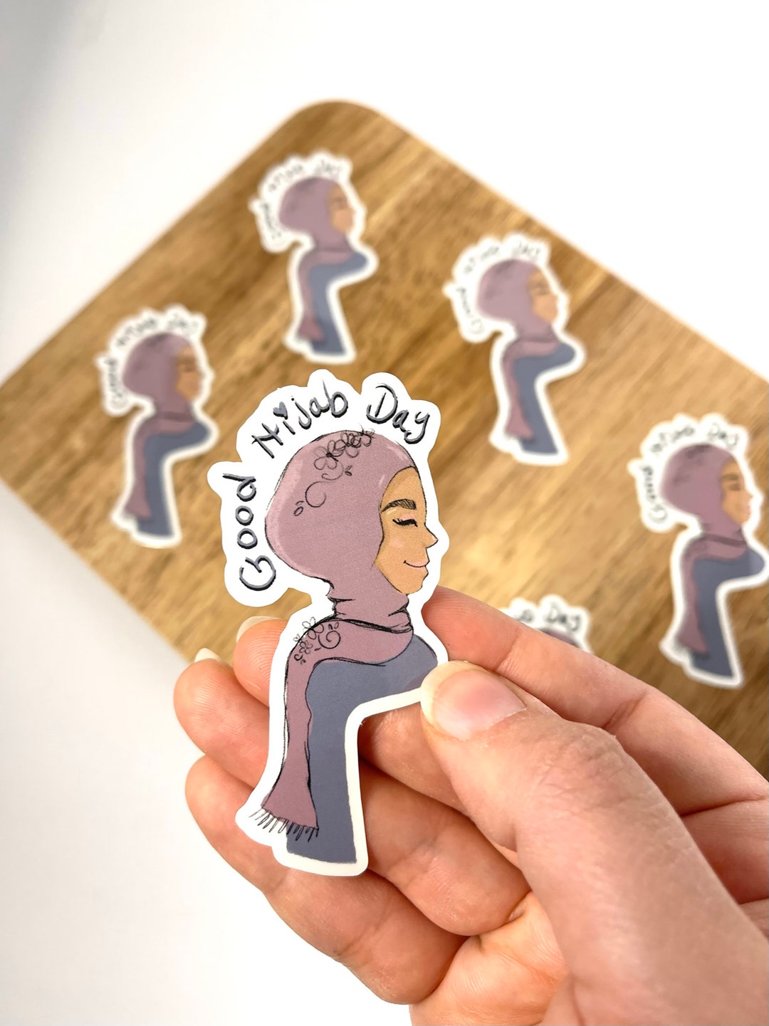 Hijab Vinyl Sticker, Waterproof Sticker, Laptop Sticker, Waterbottle ...
