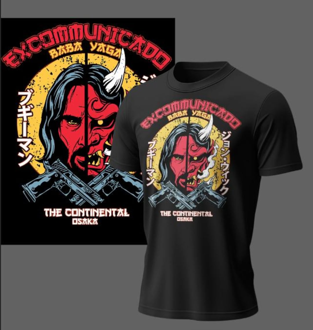 Excommunicado John Wick Shirt: Baba Yaga Graphic Tee - Movie Fan Gift ...