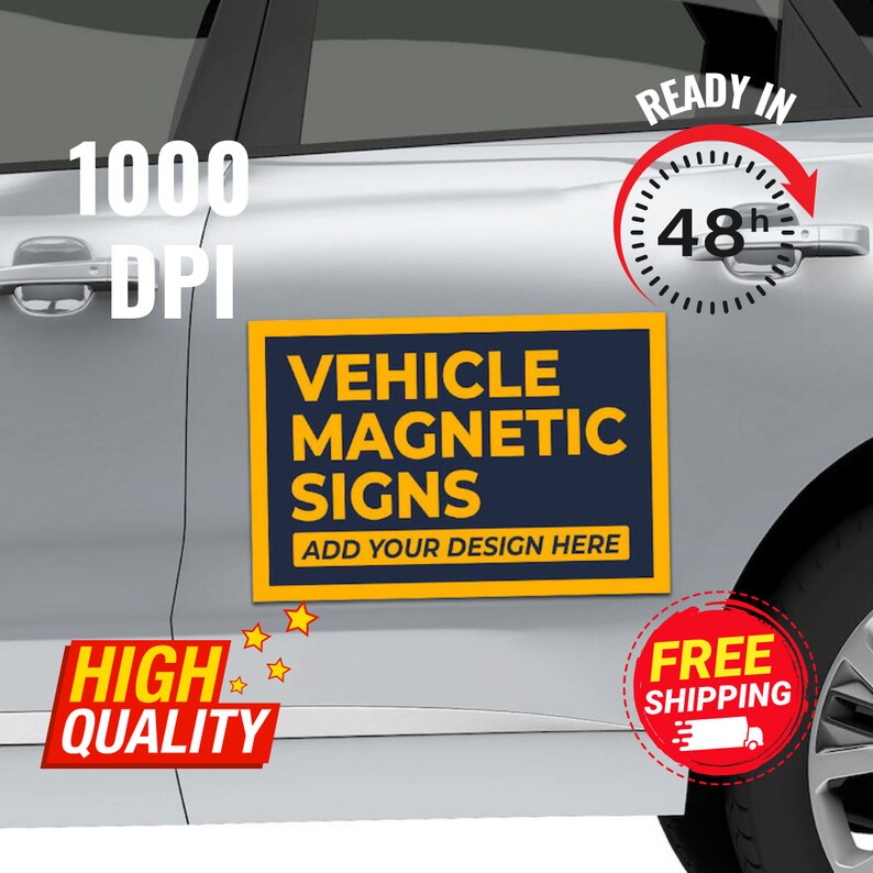 2 Full Color Custom Printed Vehicle Magnets - Etsy