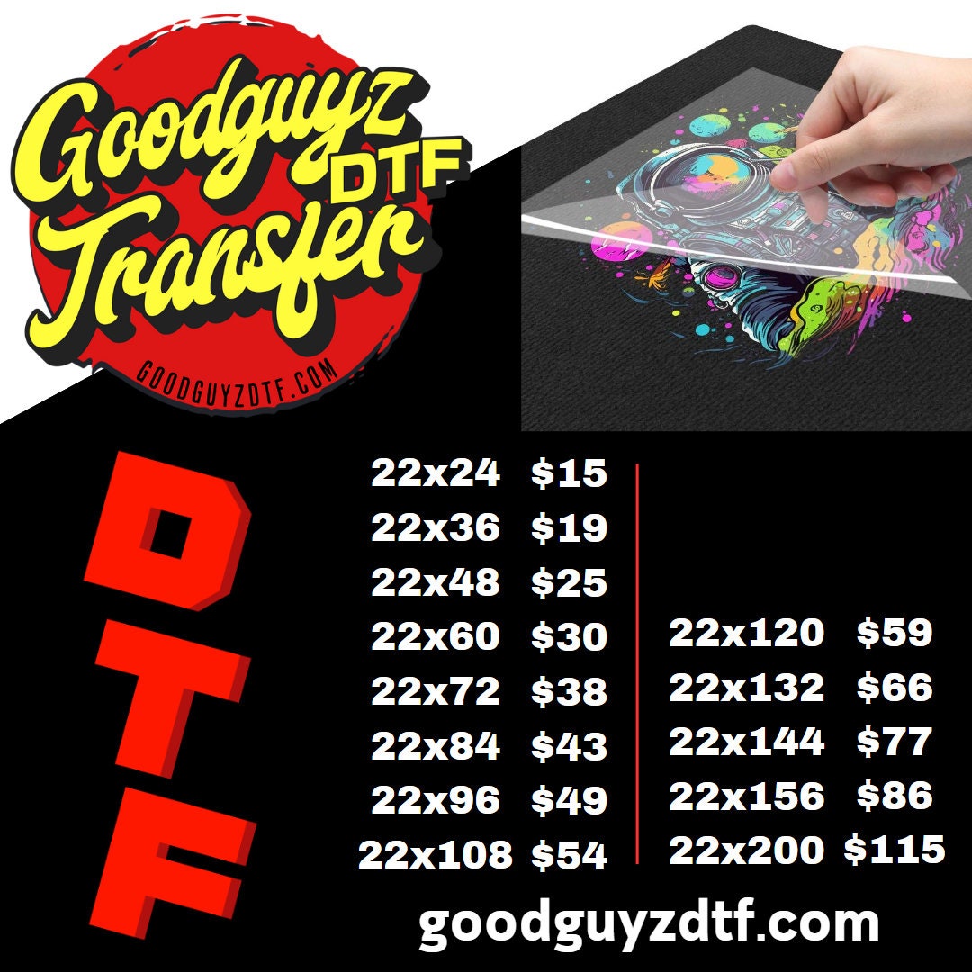Custom Gang Sheet, Full Color DTF, Heat Transfer, Ready to Apply, Express DTF, Direct to Film ...