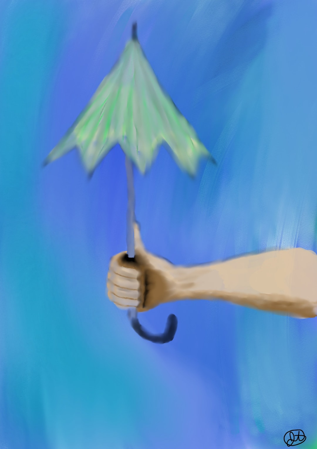 Umbrella,hand,painting, Printable, Art,decor, Digital Art Download - Etsy
